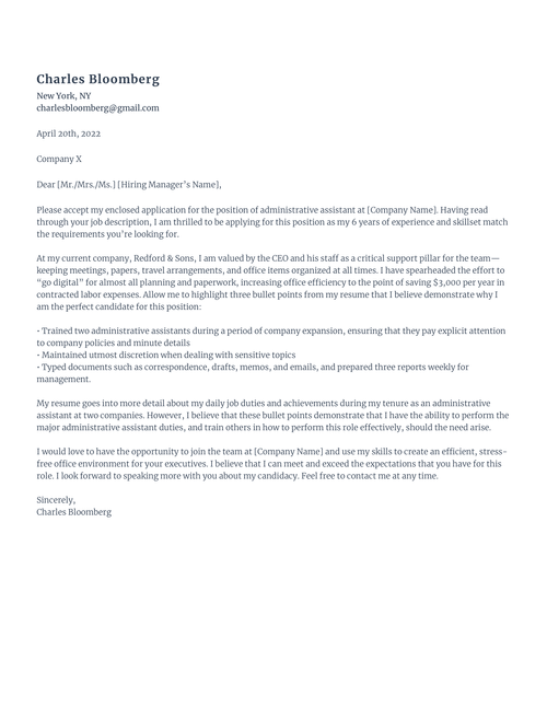 free-senior-administrative-assistant-cover-letter-sample-rezi